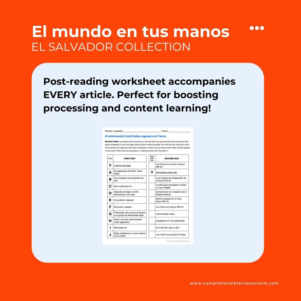 The Comprehensible Classroom | El mundo en tus manos | Country…