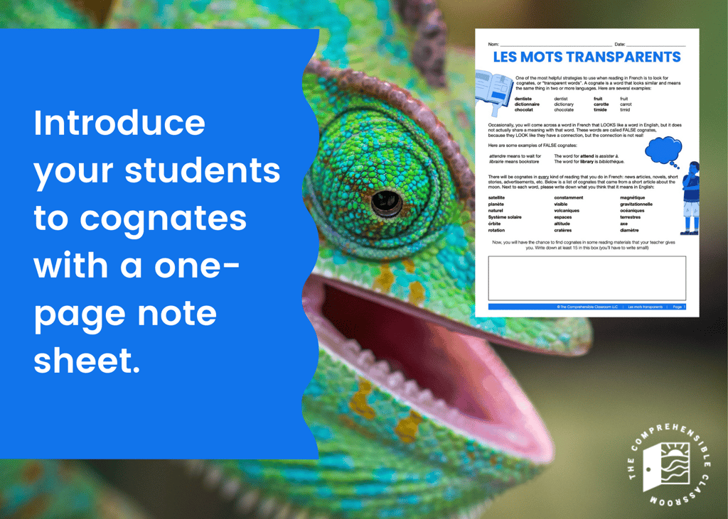 The Comprehensible Classroom | Cognates lesson: skill building that…