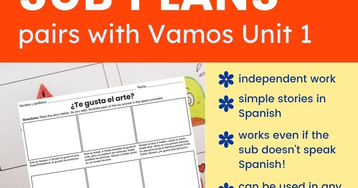 The Comprehensible Classroom | Print & Go Sub Plans | Novice Spanish…