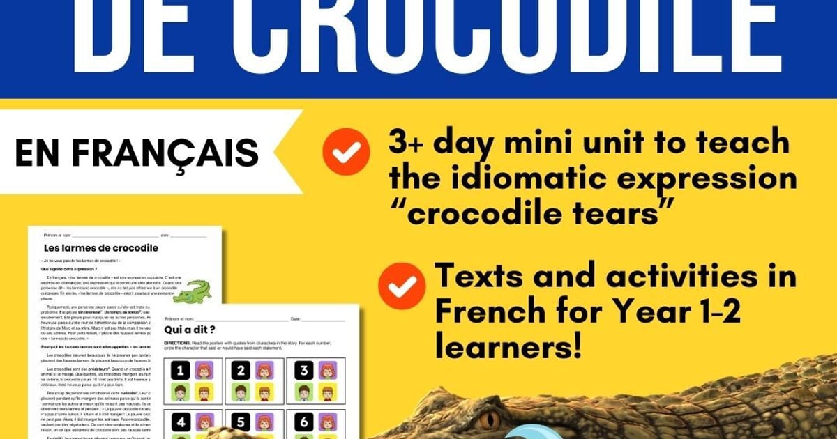 The Comprehensible Classroom | Reading in French: Les larmes de…