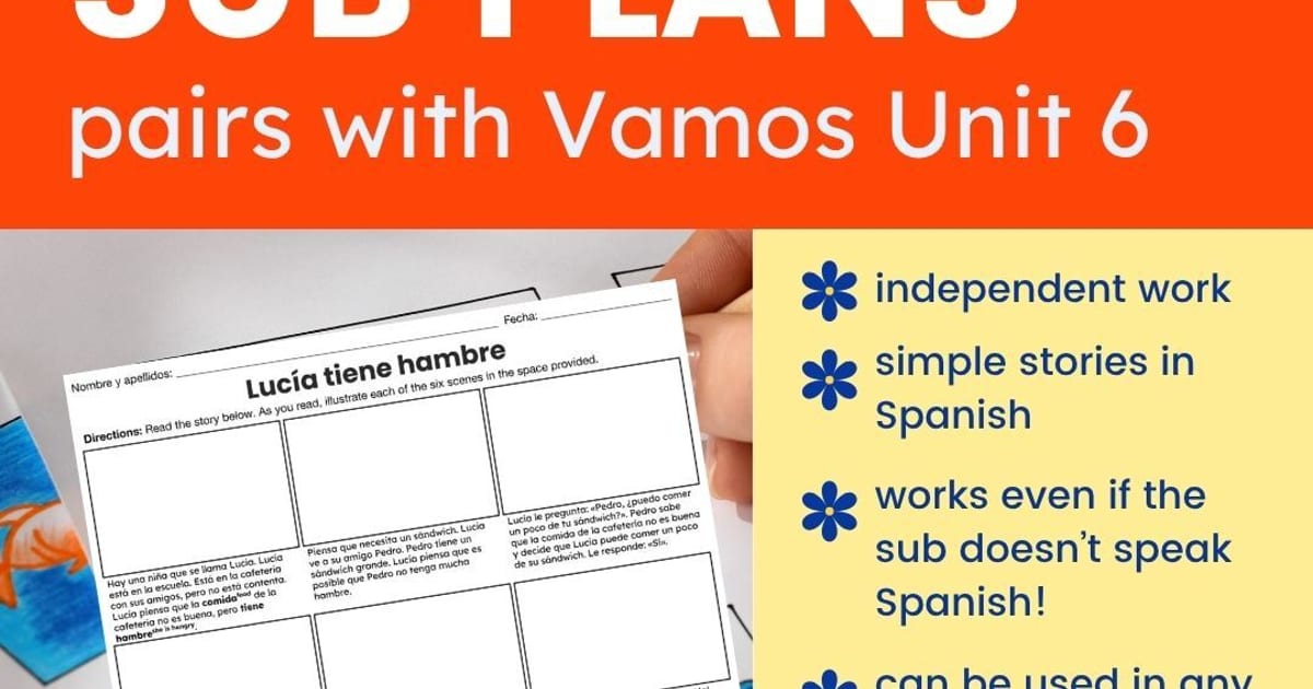 The Comprehensible Classroom | Print & Go Sub Plans | Novice Spanish…