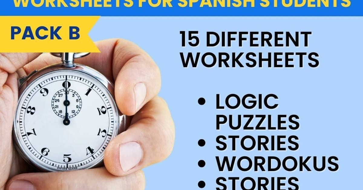 The Comprehensible Classroom | Fast Finishers | Pack B | Spanish