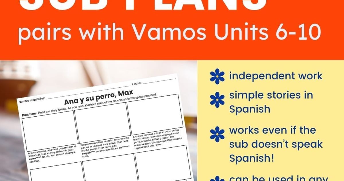 The Comprehensible Classroom | Print & Go Sub Plans | Novice Spanish…