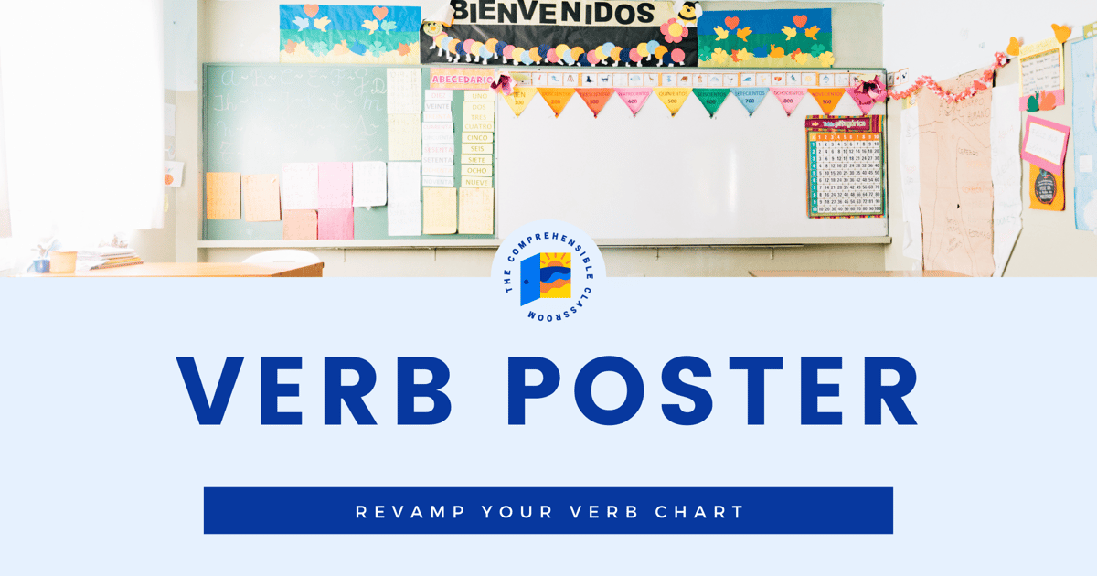 The Comprehensible Classroom | Verb poster