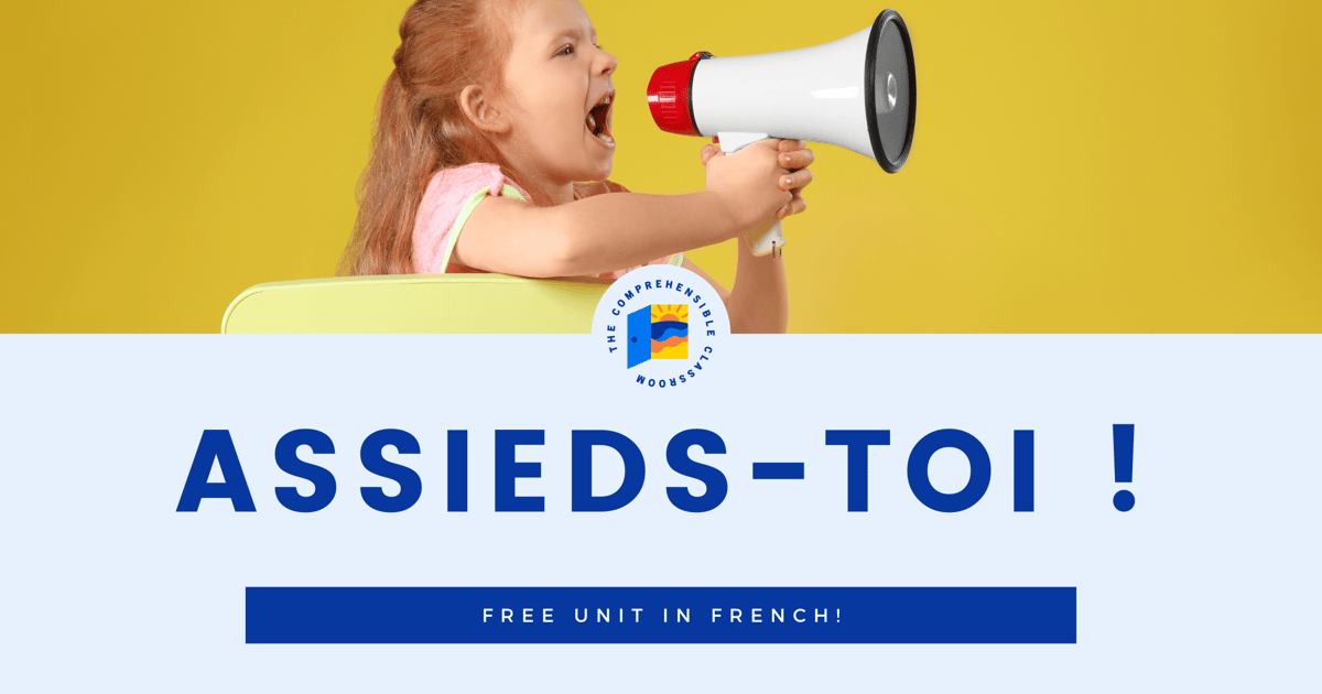 The Comprehensible Classroom | Assieds-toi ! FREE unit in French!