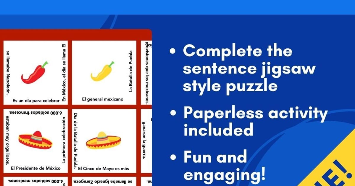 The Comprehensible Classroom | Cinco de Mayo Jigsaw Puzzle