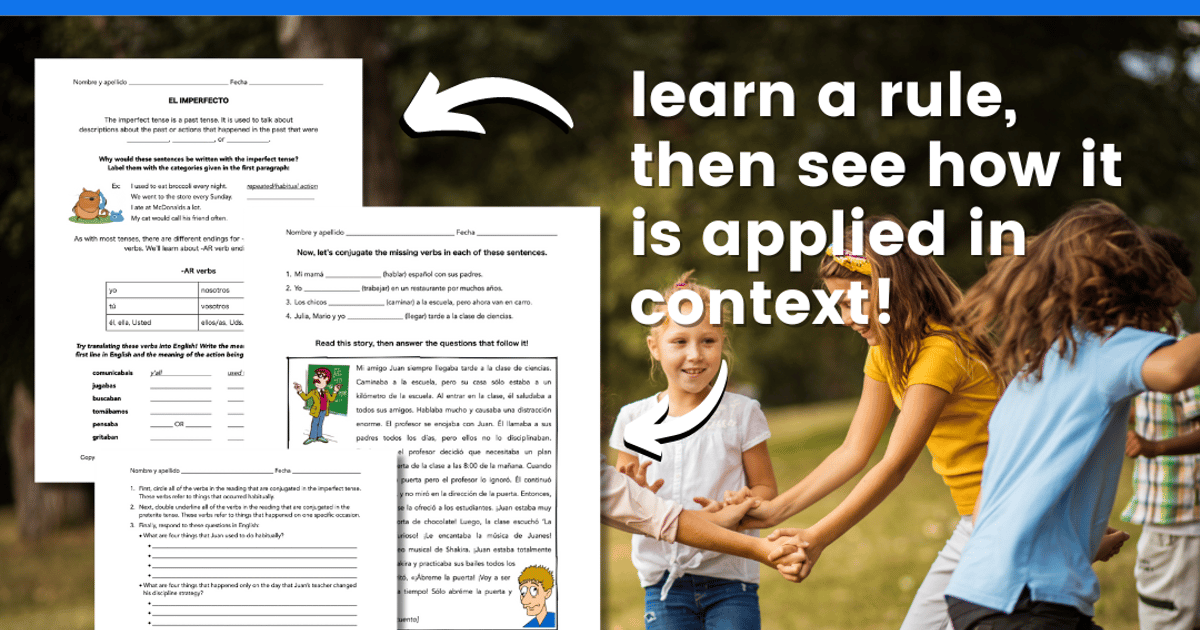 The Comprehensible Classroom | -AR Imperfect Grammar in Context
