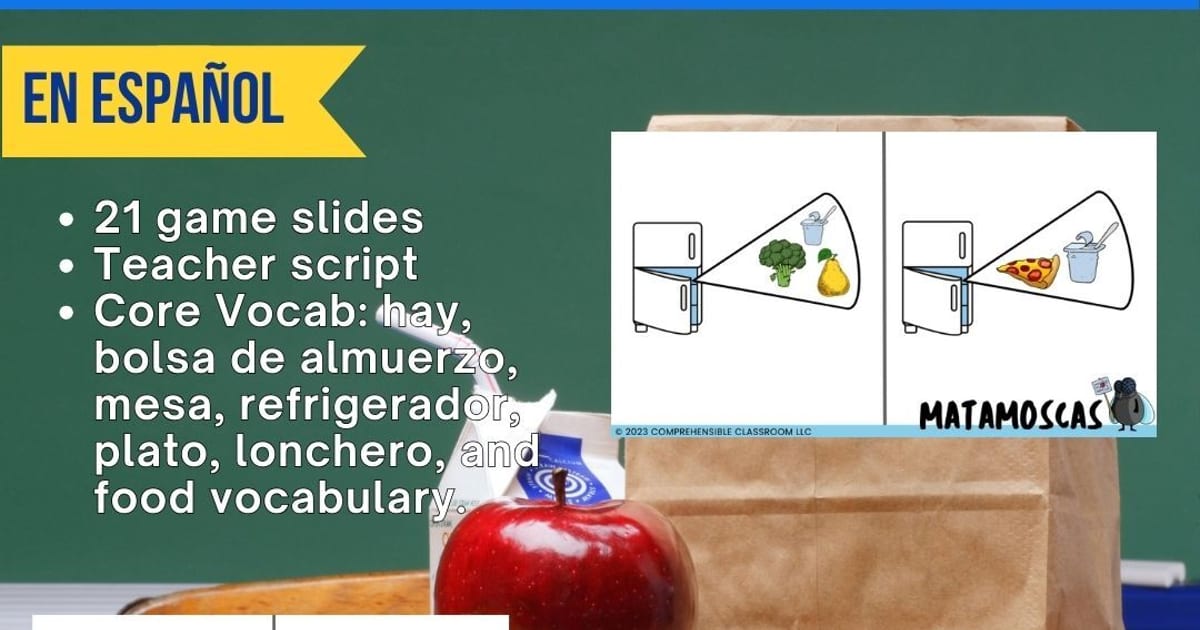 The Comprehensible Classroom | Matamoscas | Hay + comida