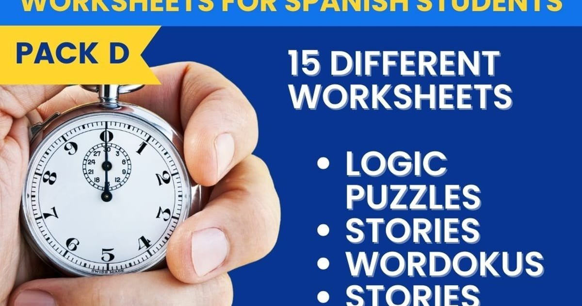 The Comprehensible Classroom | Fast Finishers | Pack D | Spanish