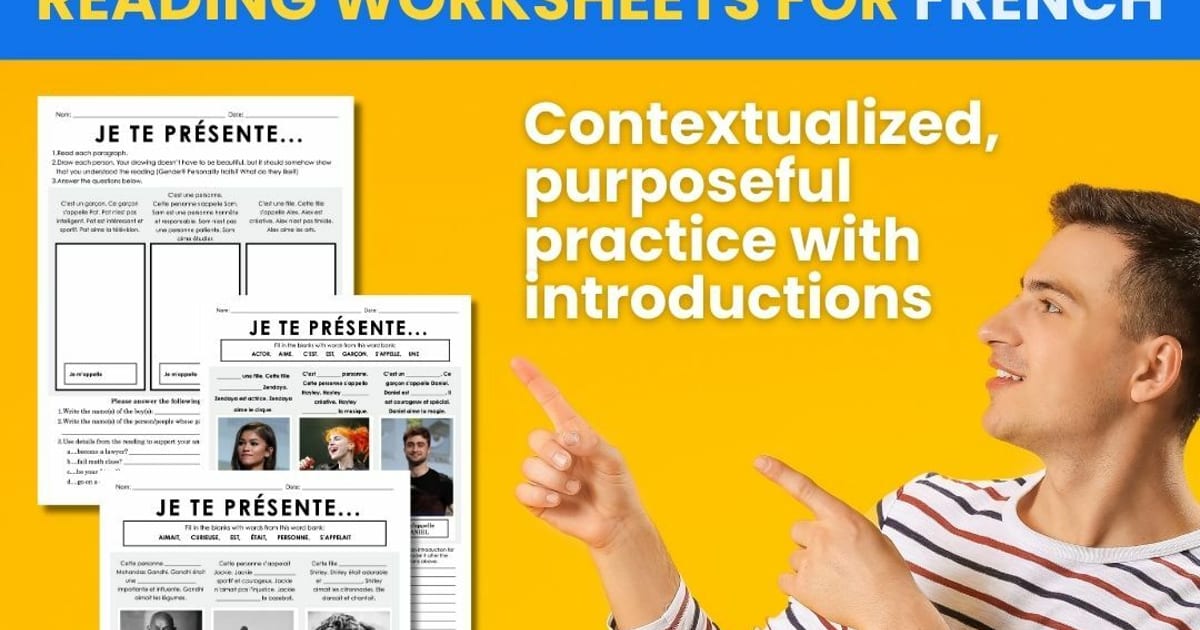 The Comprehensible Classroom | Introductions reading worksheet for…