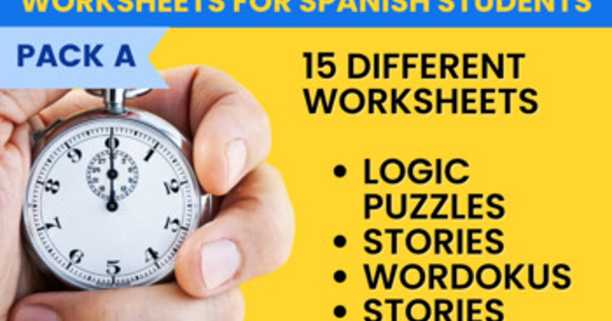 The Comprehensible Classroom | Fast Finishers | Pack A | Spanish