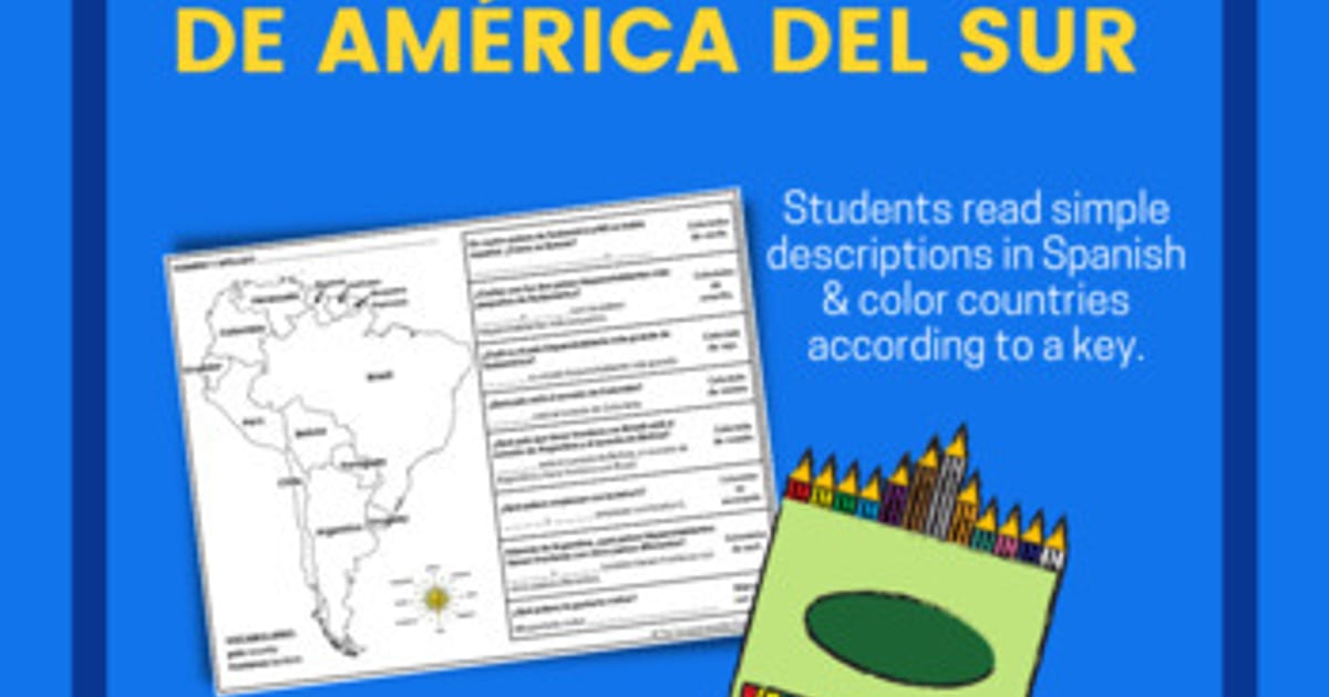 The Comprehensible Classroom | Geography of South America coloring…