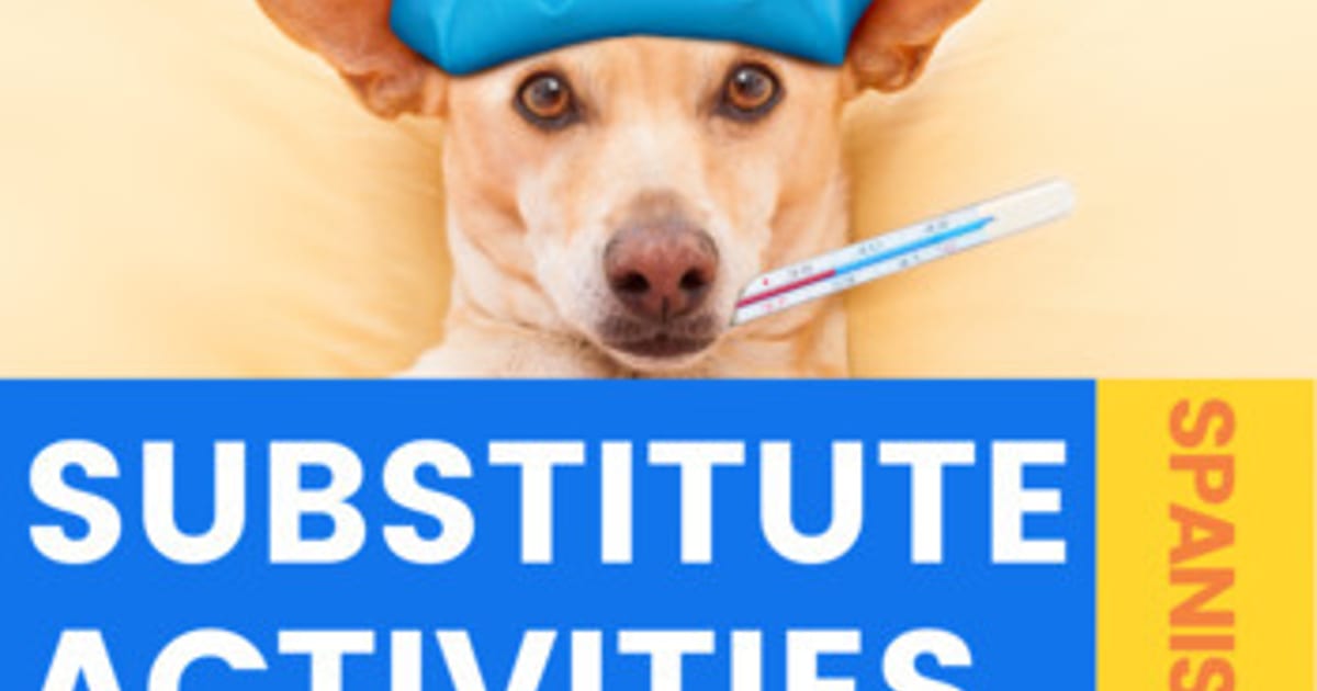 The Comprehensible Classroom | Spanish Substitute Activities | Set #1