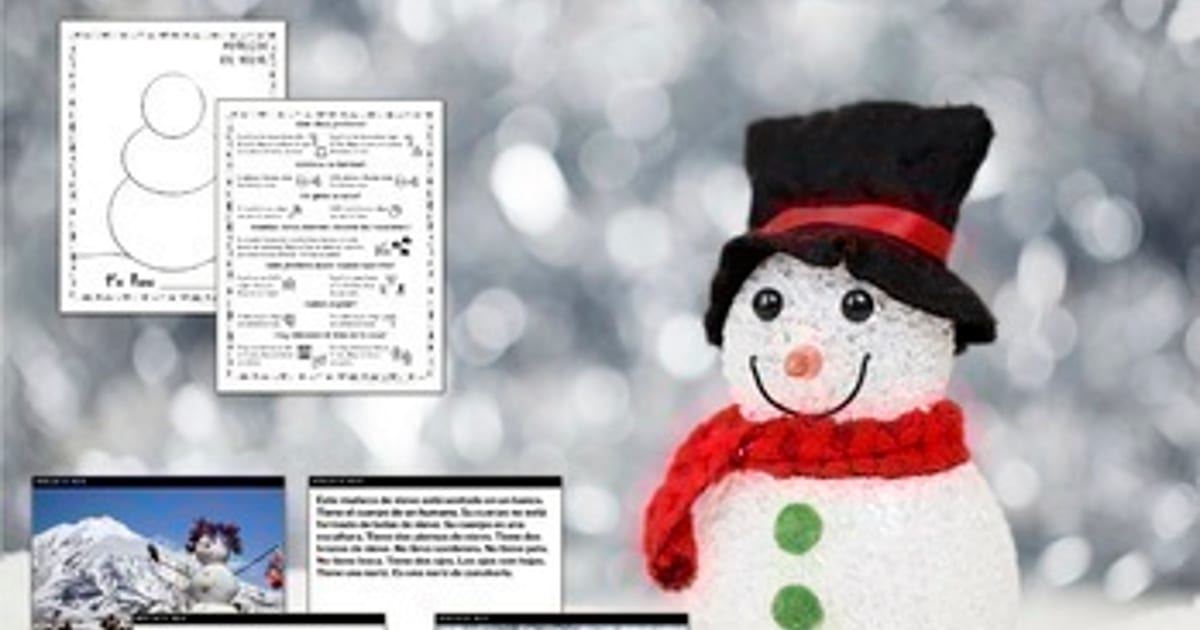 The Comprehensible Classroom | Muñecos de nieve | Glyph and picture…