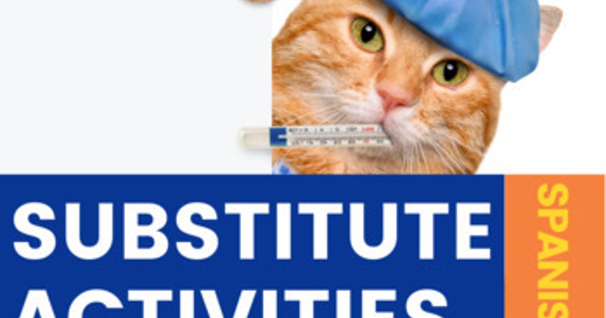 The Comprehensible Classroom | Spanish Substitute Activities | Set #2
