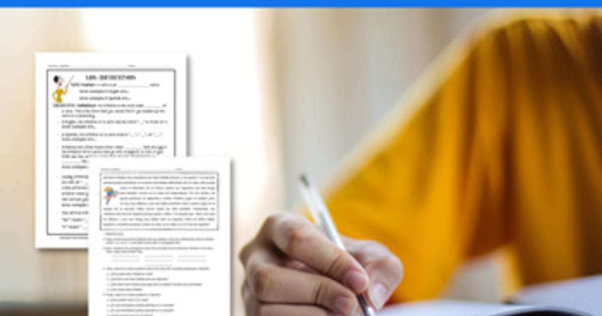 The Comprehensible Classroom | Infinitives Spanish Grammar in Context