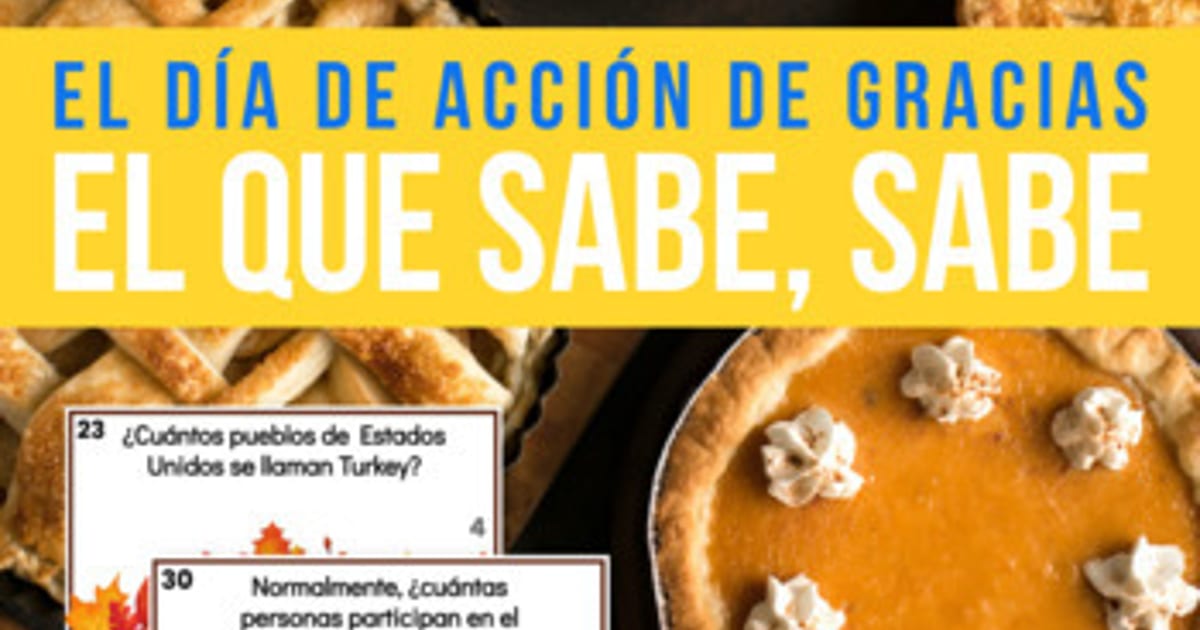 The Comprehensible Classroom | El que sabe, sabe: El Día de Acción de…