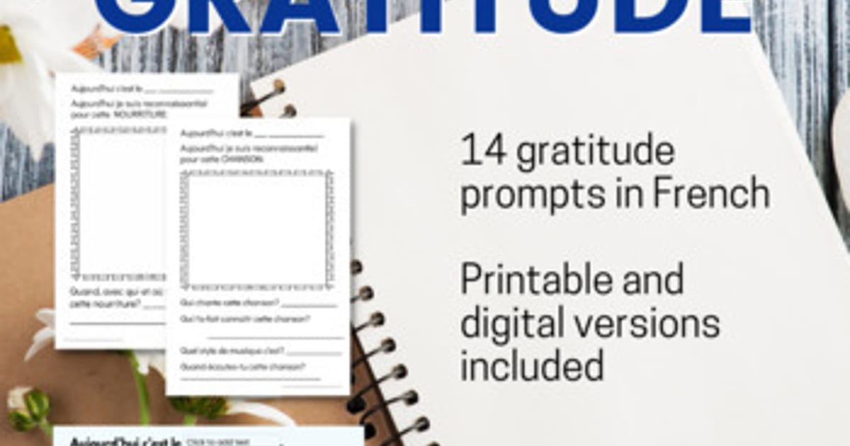 The Comprehensible Classroom | Jours de gratitude | Gratitude Journal…