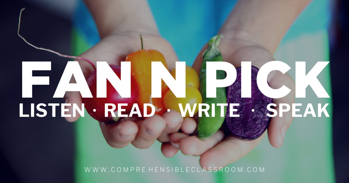 The Comprehensible Classroom | Fan-n-Pick group discussion activity