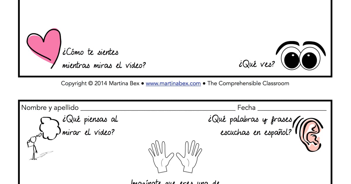 The Comprehensible Classroom | Five Senses Video Notes