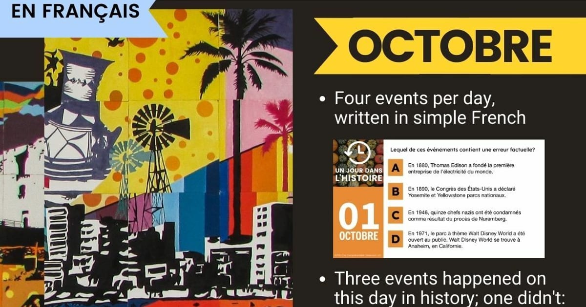 The Comprehensible Classroom | Un jour dans l'histoire: Octobre