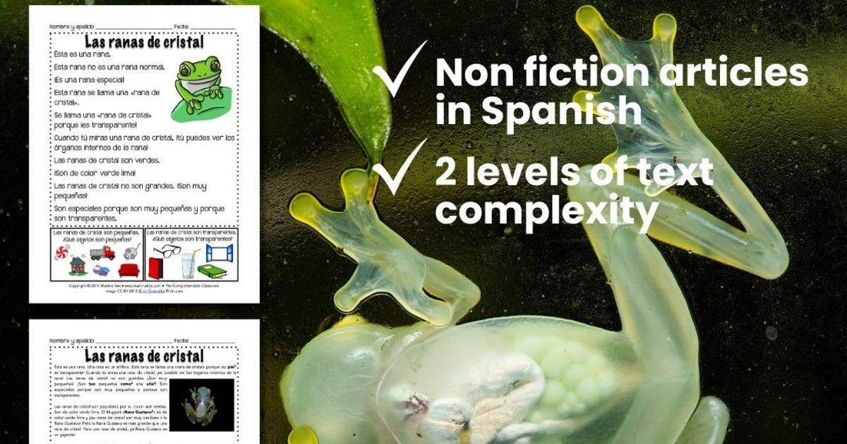 The Comprehensible Classroom | Las ranas de cristal | Simple readings…